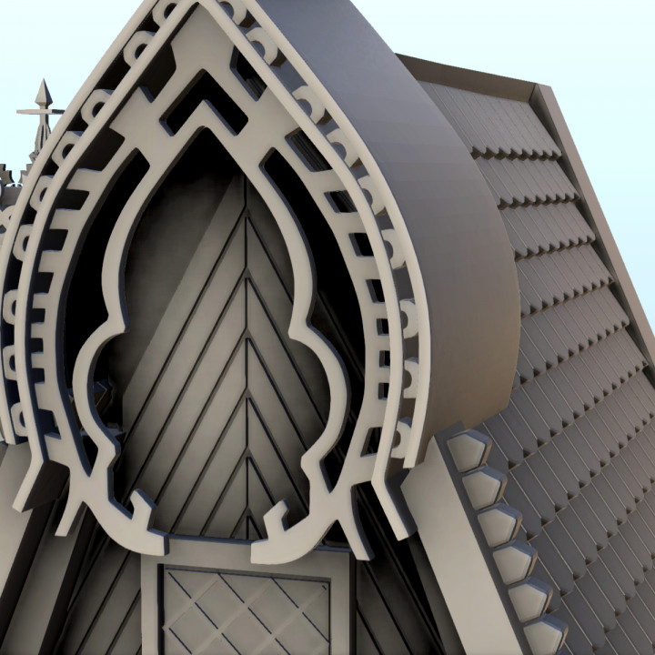 3D Printable Slavic fancy house with several carved details (9 ...