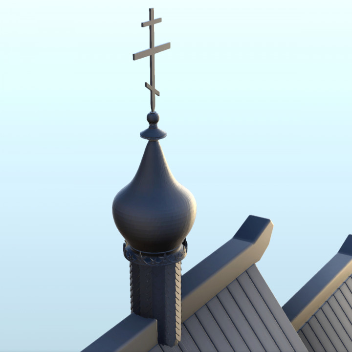 3D Printable Slavic wooden church with canopy and tower (14) - Medieval ...