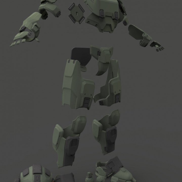 3D Printable Rakshasa Armor Core - Halo Infinite by Aguilar Workshop
