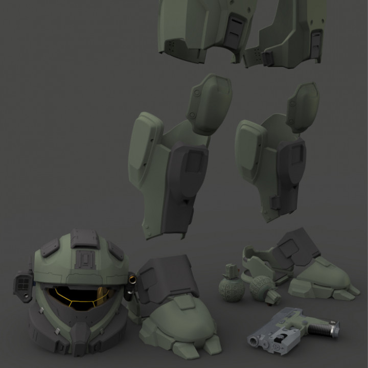 3D Printable Rakshasa Armor Core - Halo Infinite by Aguilar Workshop