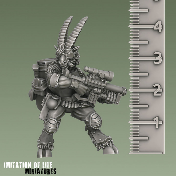 3D Printable Cobra Viscouss, Goatman Mercenary by Imitation of Life ...