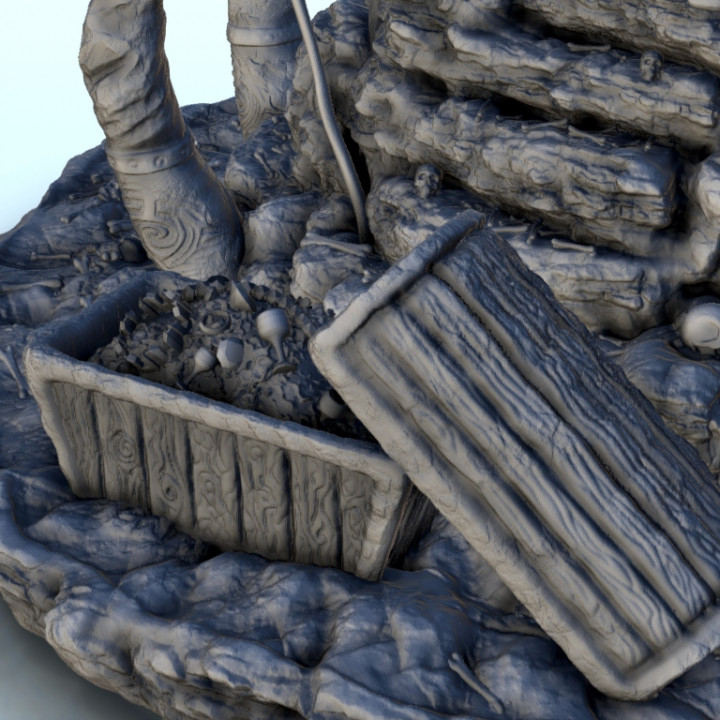 3D Printable Orc on throne with treasure chest 1 - Ork Green Horde ...