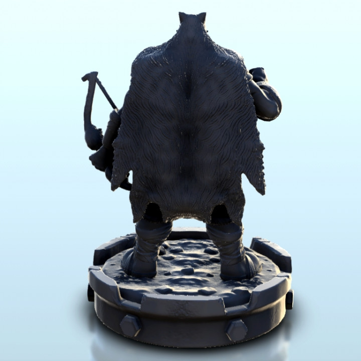 3D Printable Orc hero with beast skin and bow 2 - Ork Green Horde ...