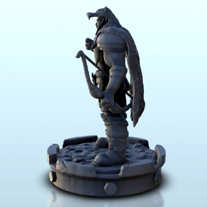 3D Printable Orc hero with beast skin and bow 2 - Ork Green Horde ...