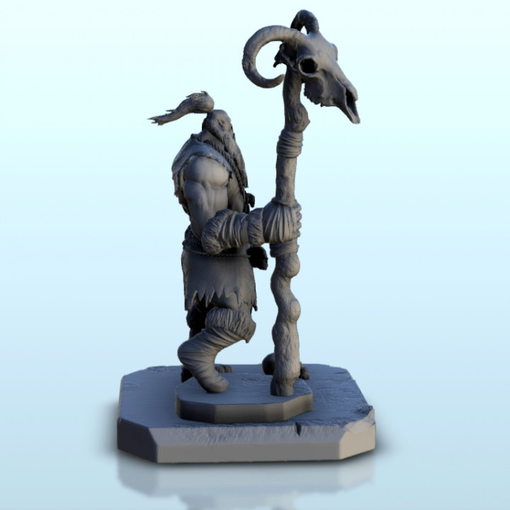 3D Printable Orc lord with animal head staff 5 - Ork Green Horde ...