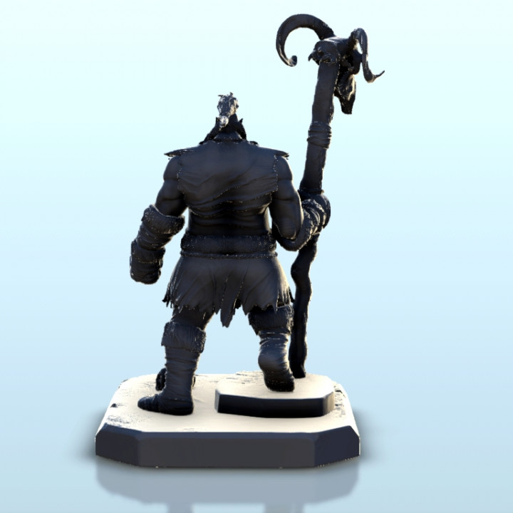 3D Printable Orc lord with animal head staff 5 - Ork Green Horde ...