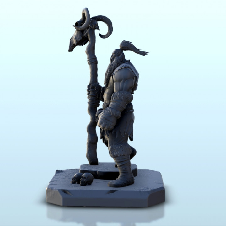 3D Printable Orc lord with animal head staff 5 - Ork Green Horde ...