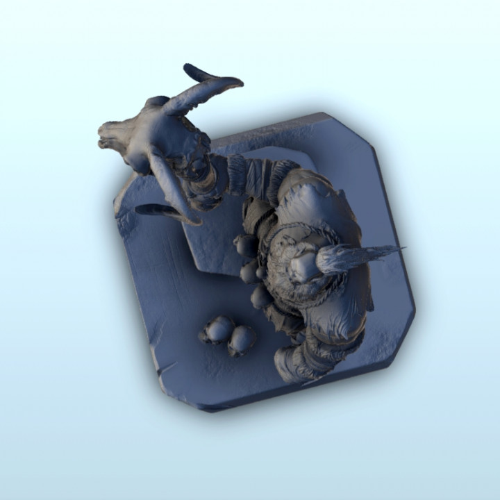 3D Printable Orc lord with animal head staff 5 - Ork Green Horde ...