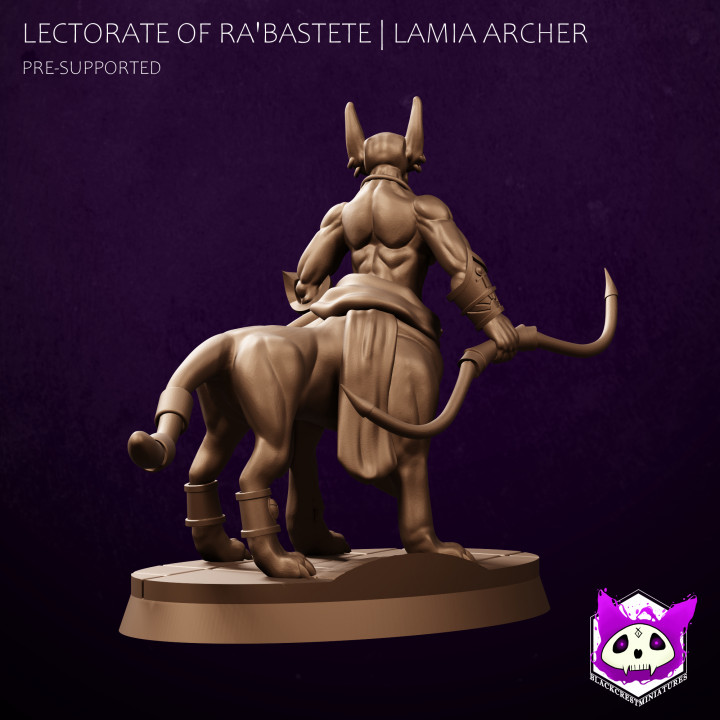 3D Printable Lectorate of Ra'Bastete | Lamia Male Archer by Blackcrest ...