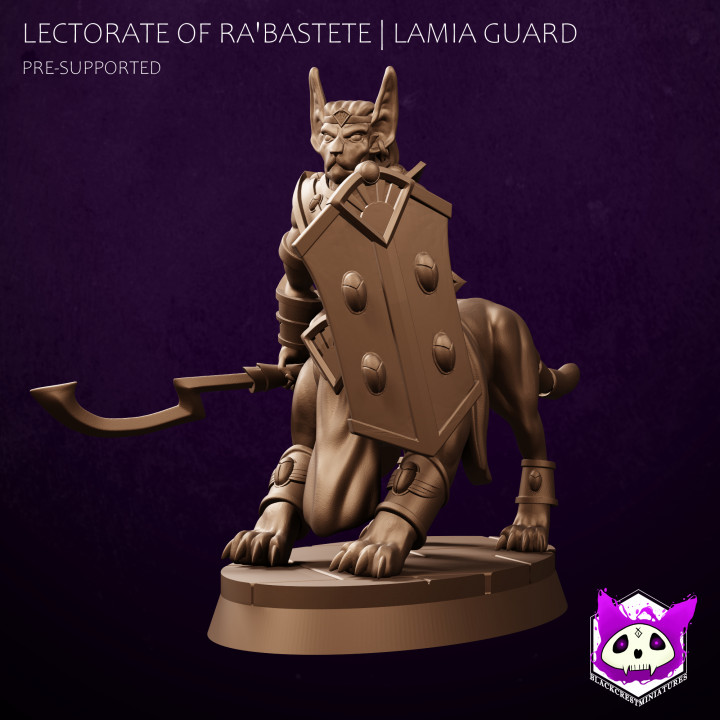 3D Printable Lectorate of Ra'Bastete | Lamia Male Guard by Blackcrest ...