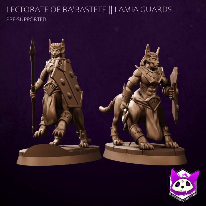 3D Printable Lectorate of Ra'Bastete | Lamia Guards by Blackcrest ...