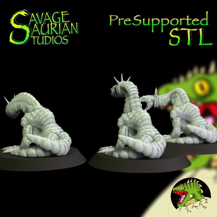 3D Printable Leohydra Hatchlings by Savage Saurian Studios