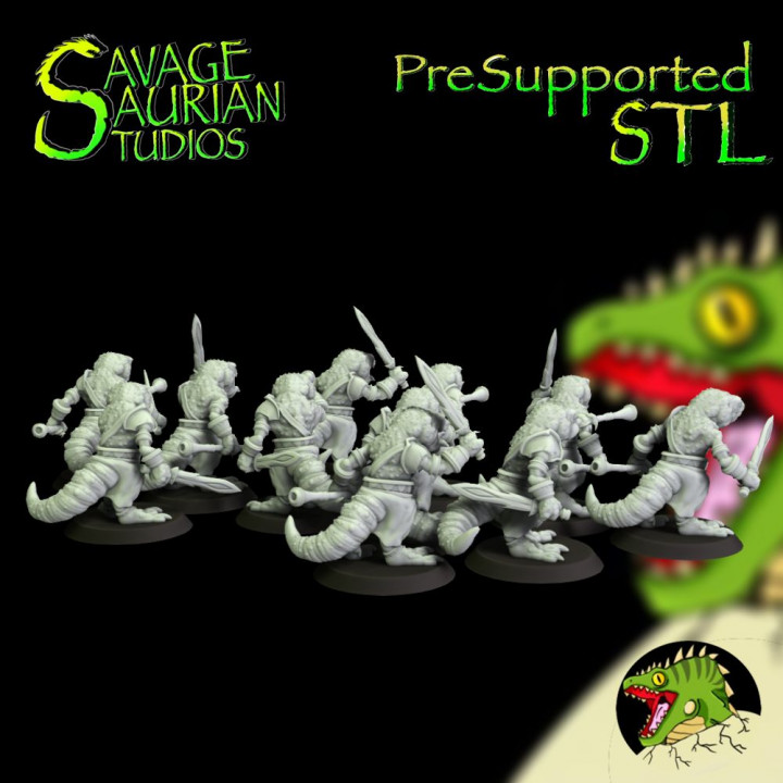 3D Printable Leogecko with Blowpipes by Savage Saurian Studios
