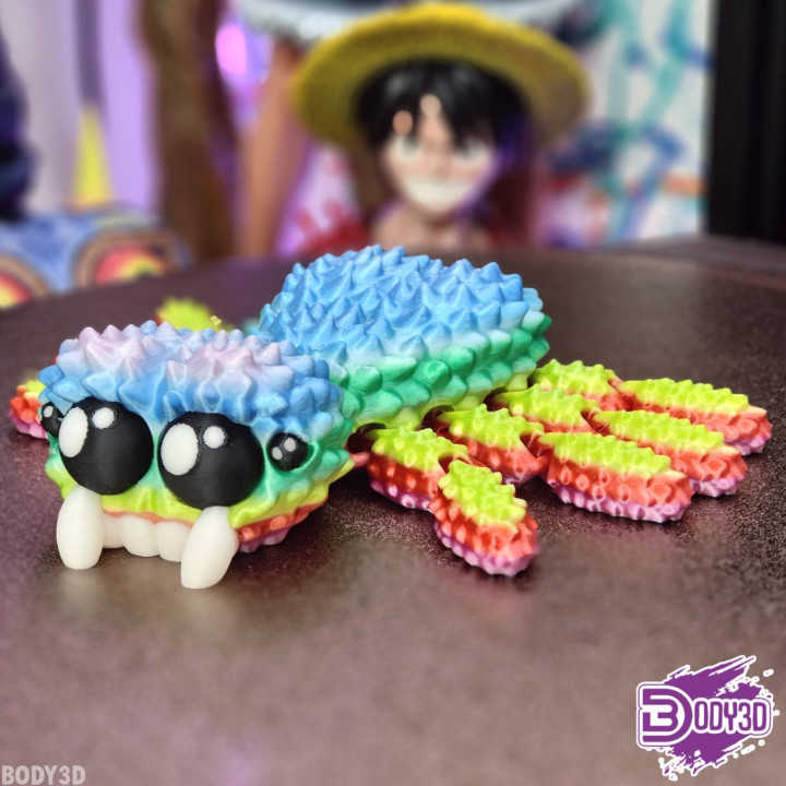 3D Printable Articulated Cute Spider by BODY3D