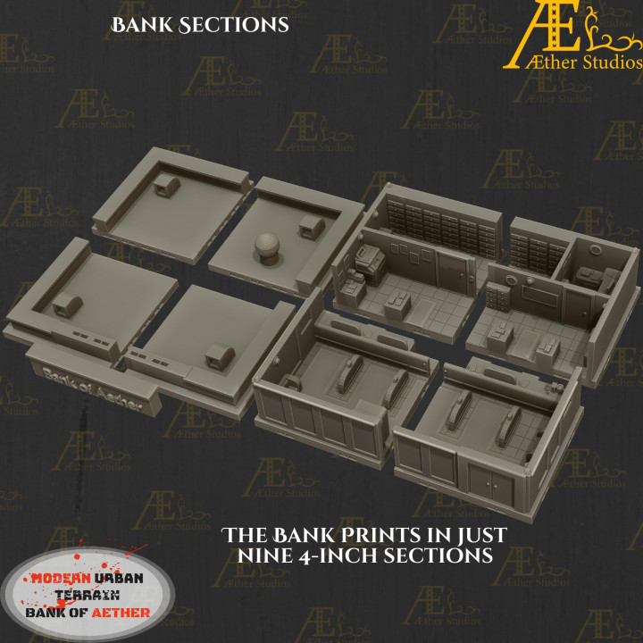 3D Printable AEURBN12 - Branch Bank by Aether Studios