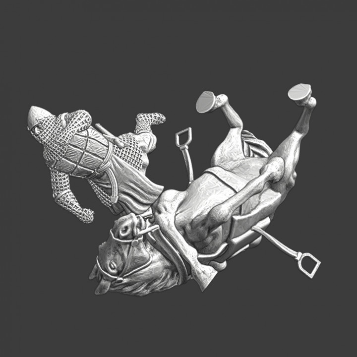 3D Printable Medieval English knight falling from horse by Northern ...