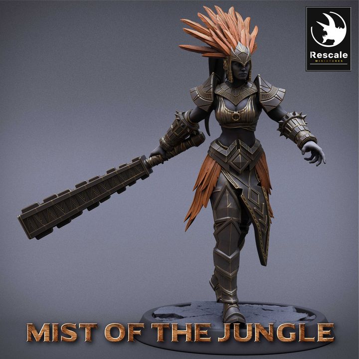 3D Printable Heavy Amazon Mace Attack by Rescale Miniatures