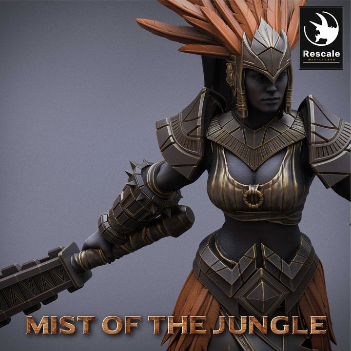 3D Printable Heavy Amazon Mace Attack by Rescale Miniatures