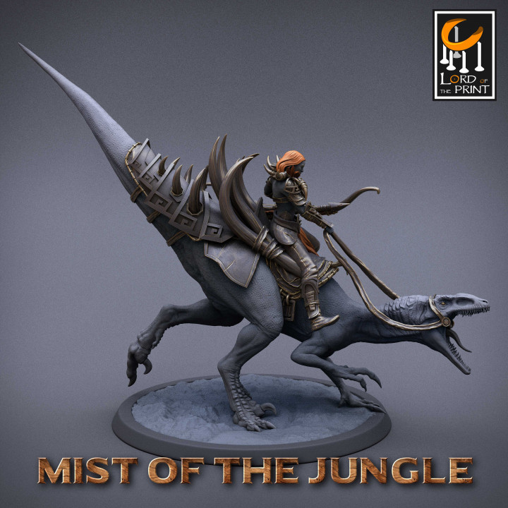 3D Printable Pack Amazon Raptor Mount by Rescale Miniatures