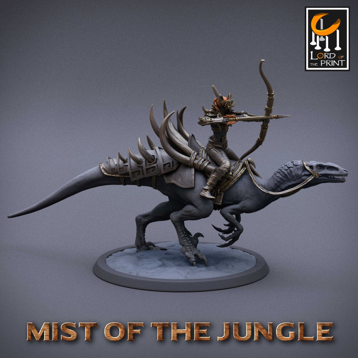 3D Printable Pack Amazon Raptor Mount by Rescale Miniatures