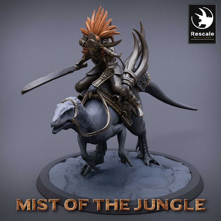 3D Printable Pack Amazon Raptor Mount by Rescale Miniatures