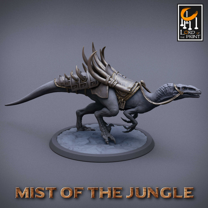 3D Printable Pack Amazon Raptor Mount by Rescale Miniatures