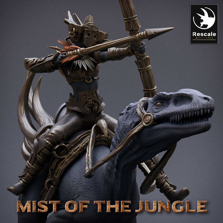 3D Printable Amazon Raptor Run Archer by Rescale Miniatures