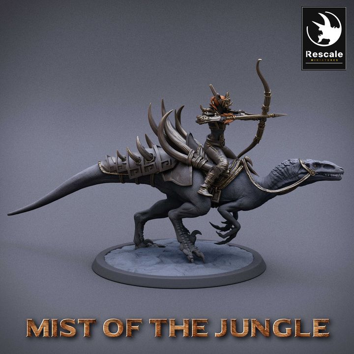3D Printable Amazon Raptor Run Archer by Rescale Miniatures