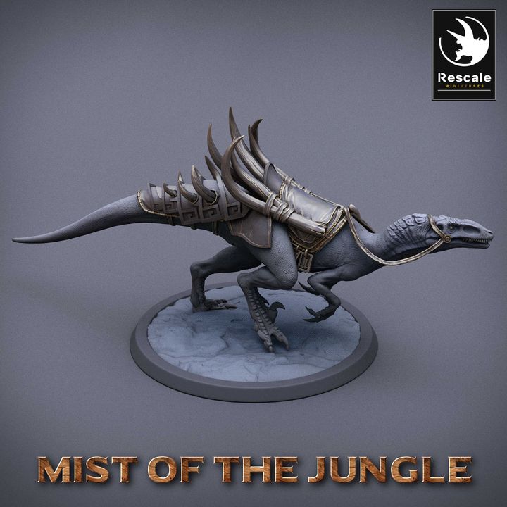 3D Printable Amazon Raptor Spear Run by Rescale Miniatures