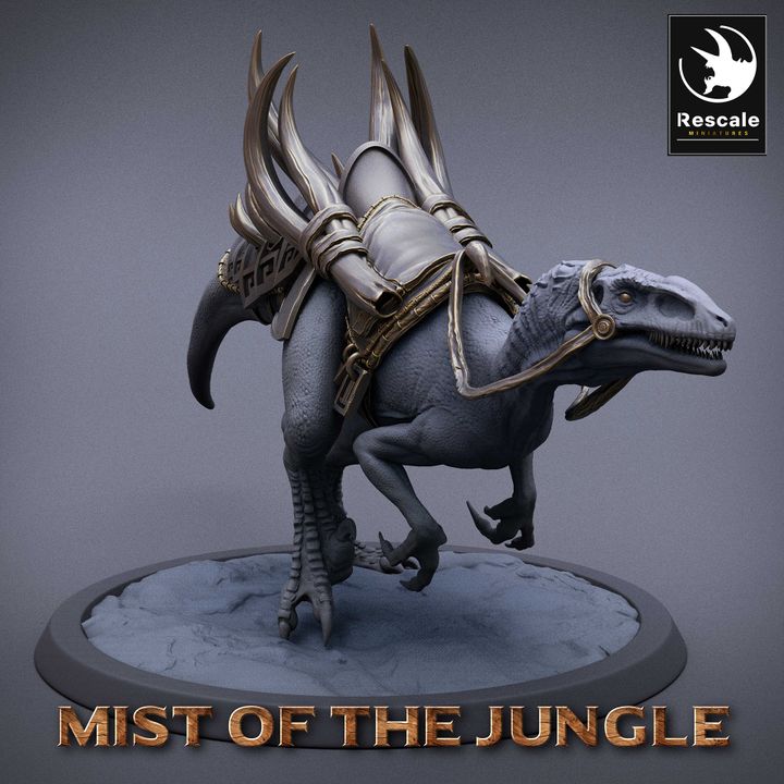 3D Printable Pack Amazon Raptor Wild and Saddle by Rescale Miniatures