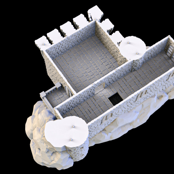 3D Printable Fantasy Castle 2 by Tabletop Terrain