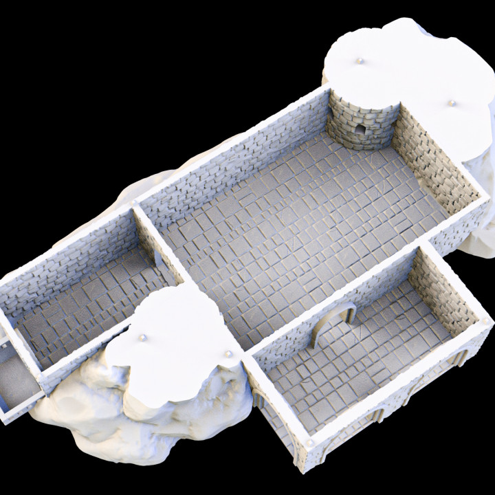 3D Printable Fantasy Castle 2 by Tabletop Terrain