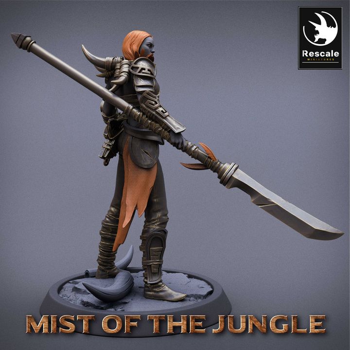 3D Printable Pack Light Amazon Spear by Rescale Miniatures