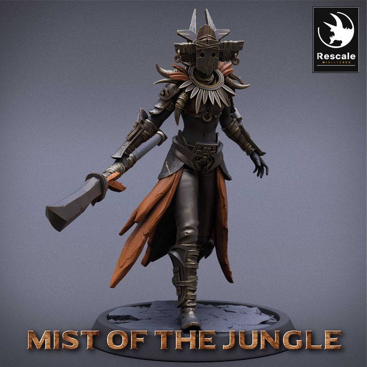3D Printable Pack Light Amazon Spear by Rescale Miniatures