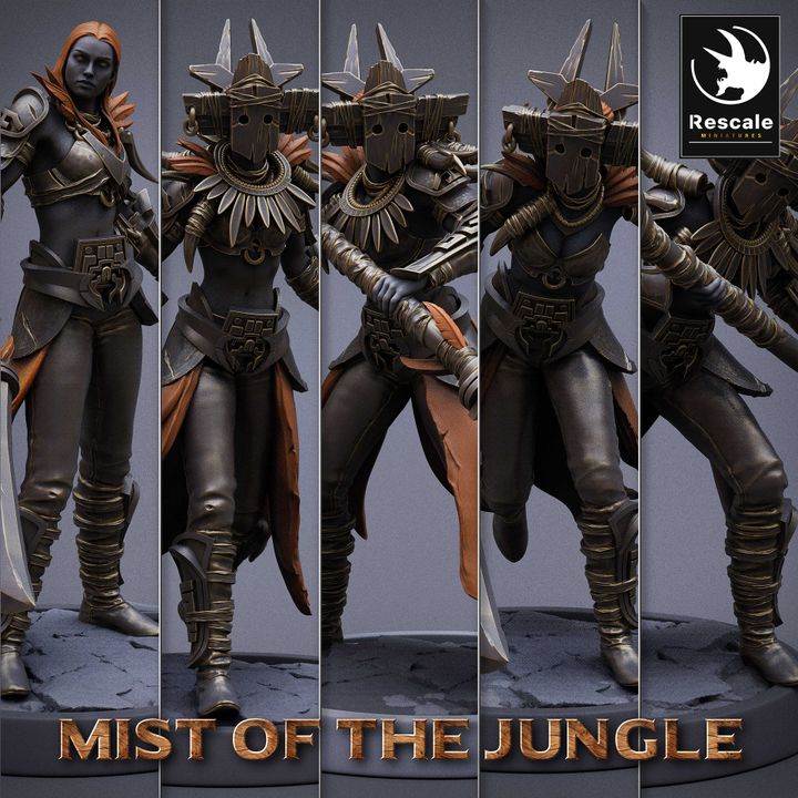 3D Printable Pack Light Amazon Spear by Rescale Miniatures