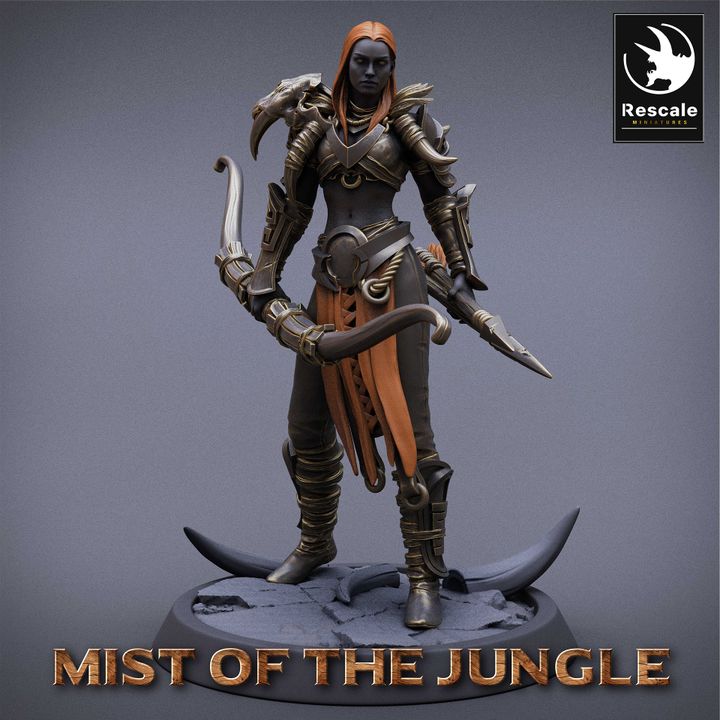 3D Printable Pack Light Amazon Sword by Rescale Miniatures