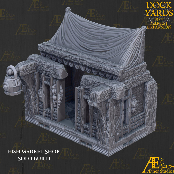 3D Printable AEDOCK02 - Fish Market by Aether Studios