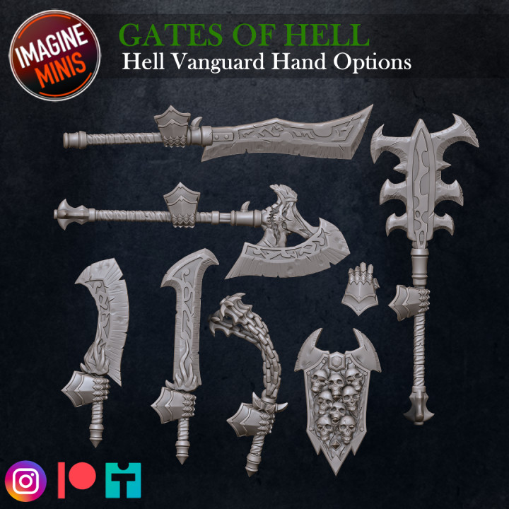 3D Printable Gates Of Hell - Hell Vanguard B by Imagine Minis