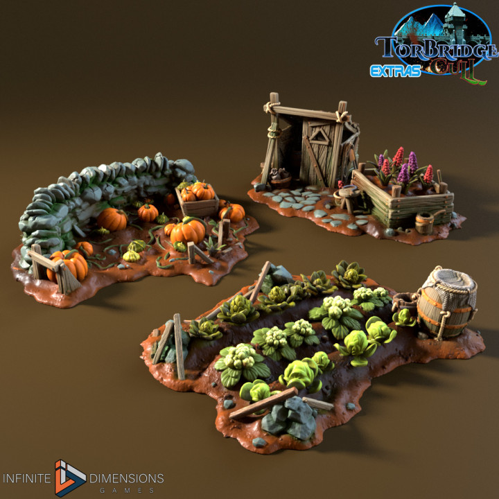 3D Printable Vegetable Gardens by Infinite Dimensions Games