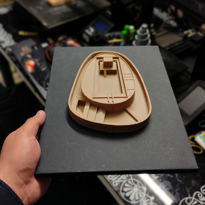 3D Printable Oval Temple in Khafajah - Iraq by MiniWorld3D