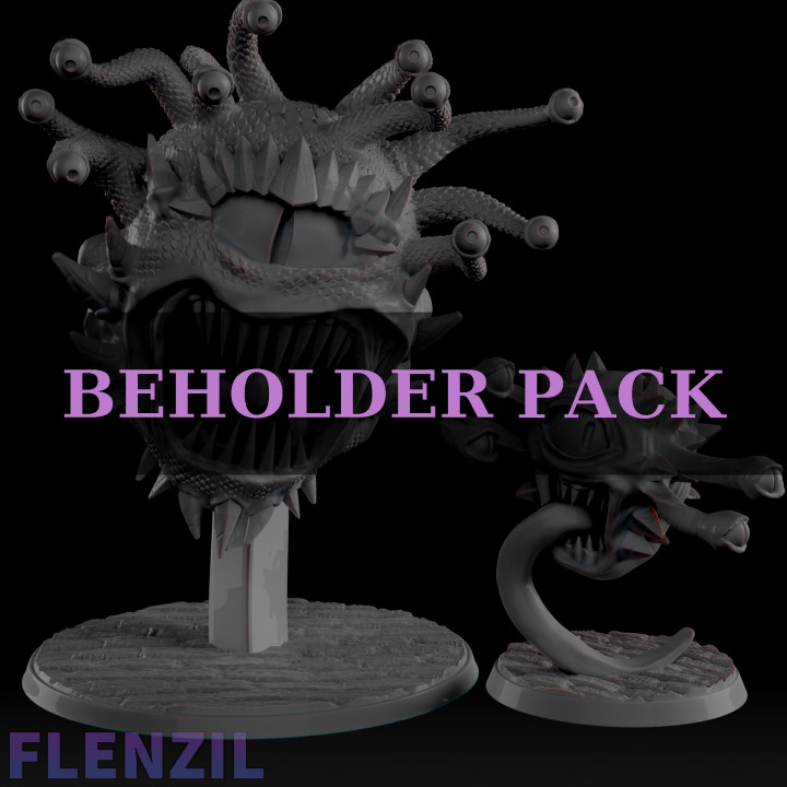 3D Printable Beholder Pack by Flenzil Miniatures