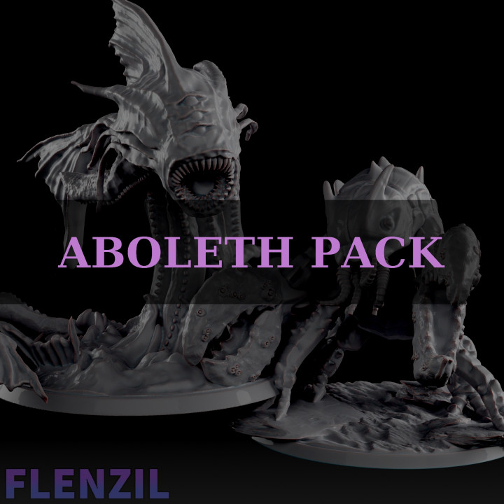 3D Printable Aboleth Pack by Flenzil Miniatures