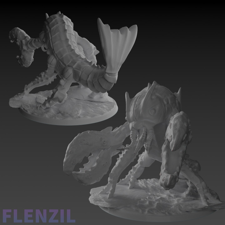 3D Printable Aboleth Pack by Flenzil Miniatures