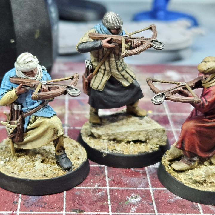 3D Print of Andalusian Crossbowmen, Early- High Medieval by SirKnightJones