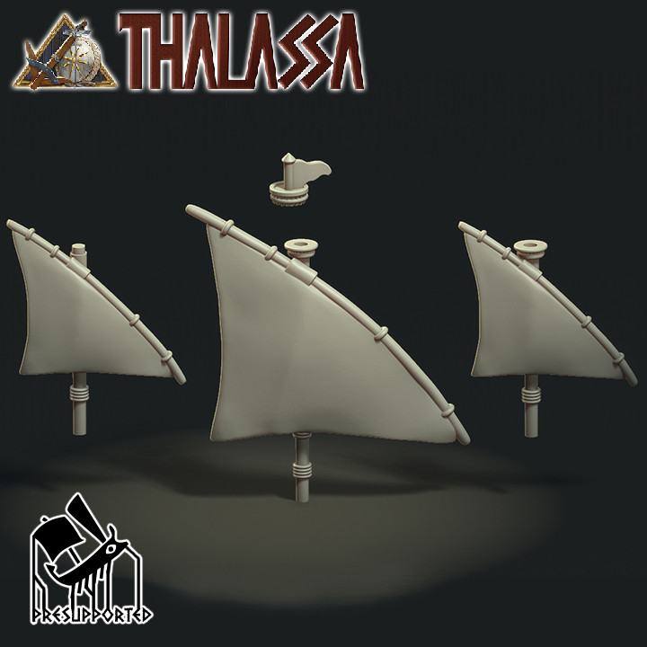 3D Printable Thalassa: Lateen Sails pack by Thalassa Game: Naval War on ...