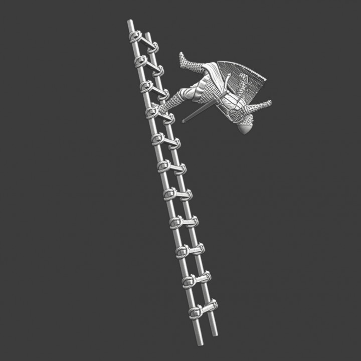 3D Printable Medieval English knight falling from ladder by Northern ...