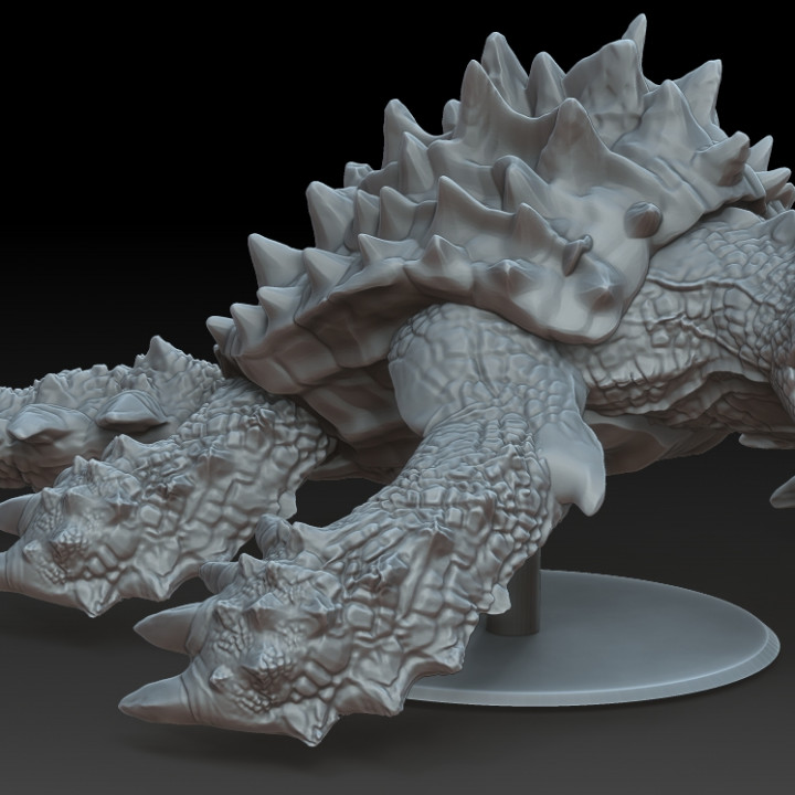 3D Printable Taralau (dragon turtle) by Wundervale Games