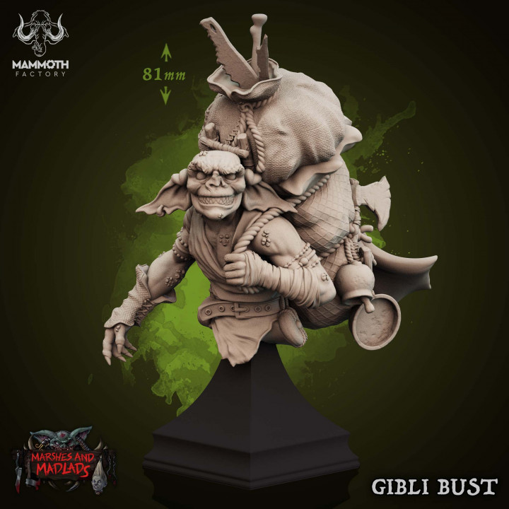 3D Printable Gibli the Screw Bust by Mammoth Factory