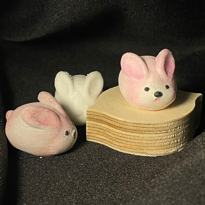 3D Printable rabbit bao by Ning
