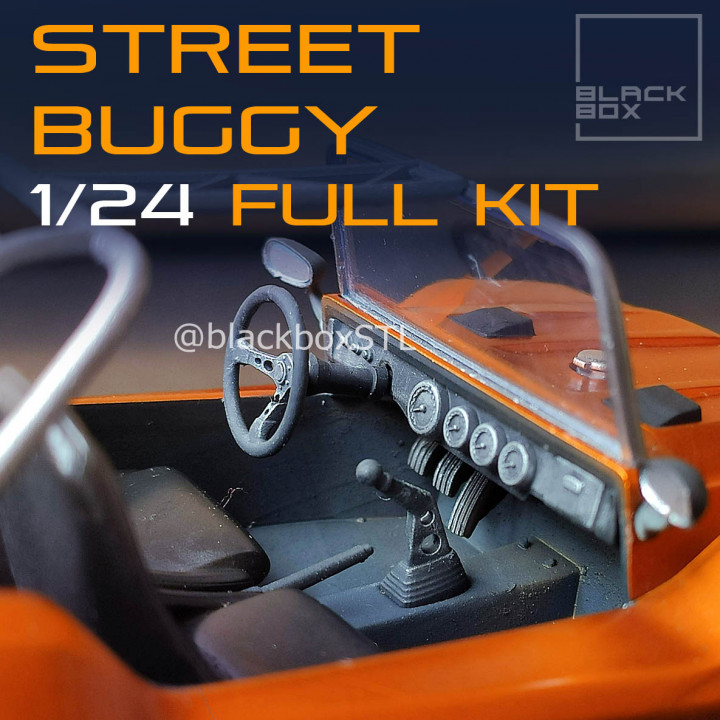 3D Printable STREET BUGGY FULL MODELKIT 1/24 by black-box-MINIATURES STL
